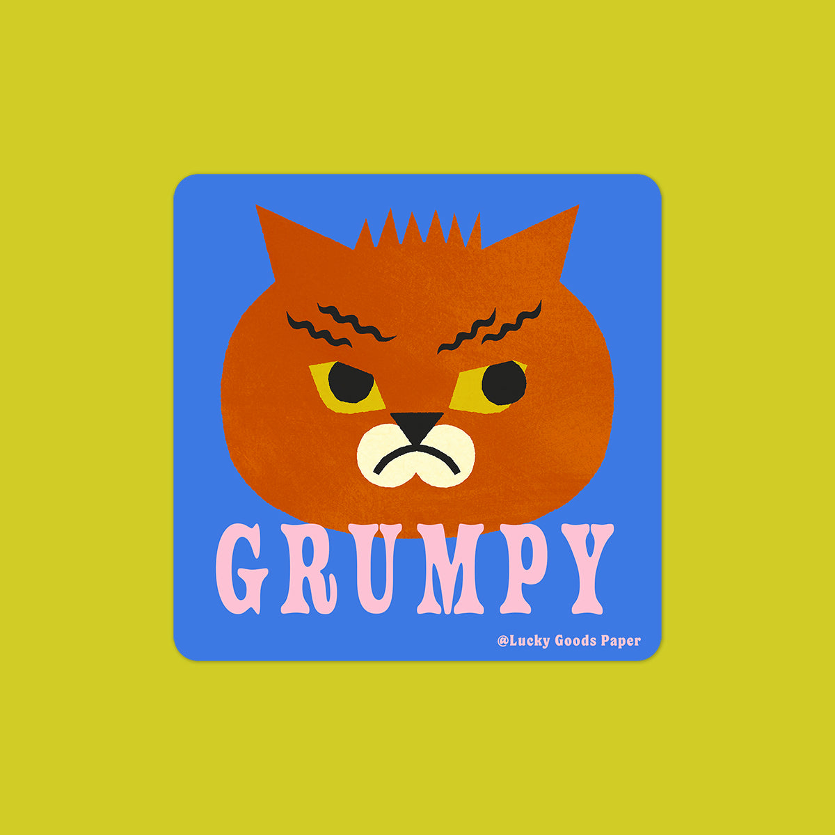Grumpy Cat Sticker – Party Mountain Paper Co.