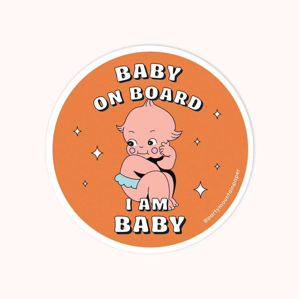 Baby On Board Bumper Sticker – Party Mountain Paper Co.