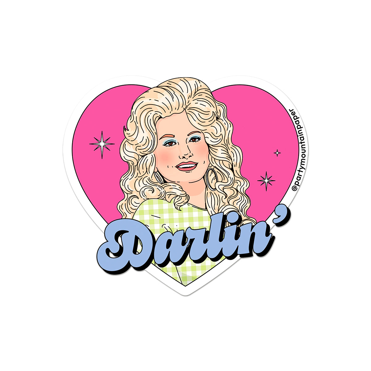Darlin' Heart Sticker – Party Mountain Paper Co.